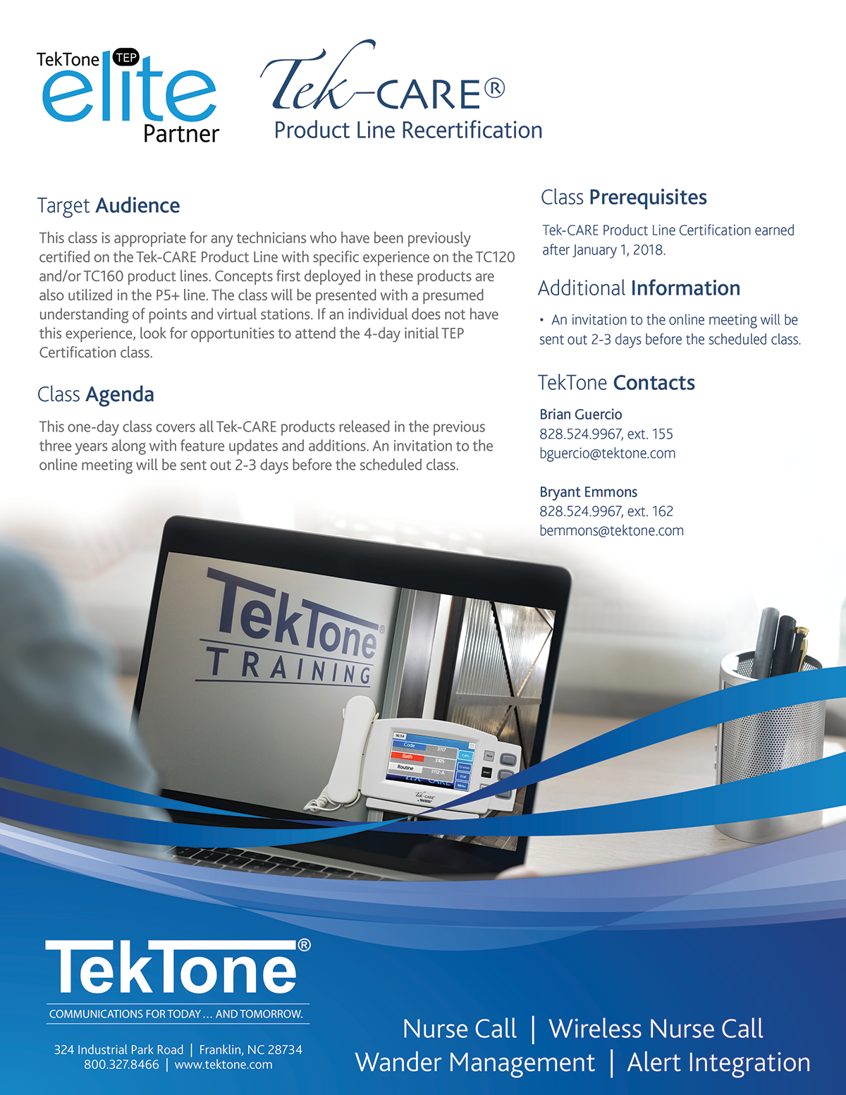 TEP Tek-CARE Product Training | TEP Recertification & Non-TEP Training