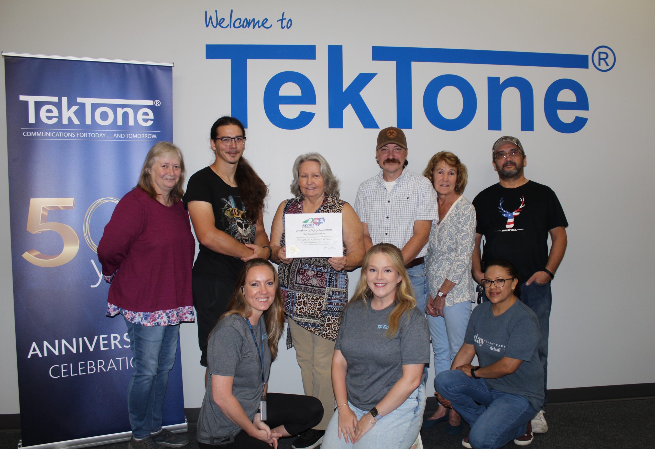 TekTone Receives Gold Safety Award from NCDOL - TekTone Production